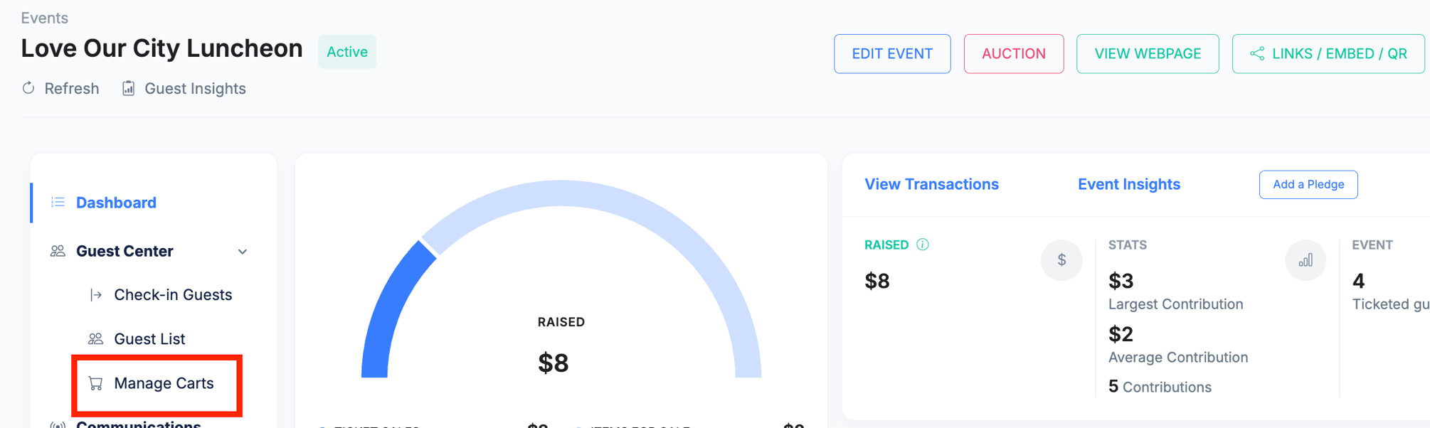 Quick Add - Paddle Raise & Auction Items