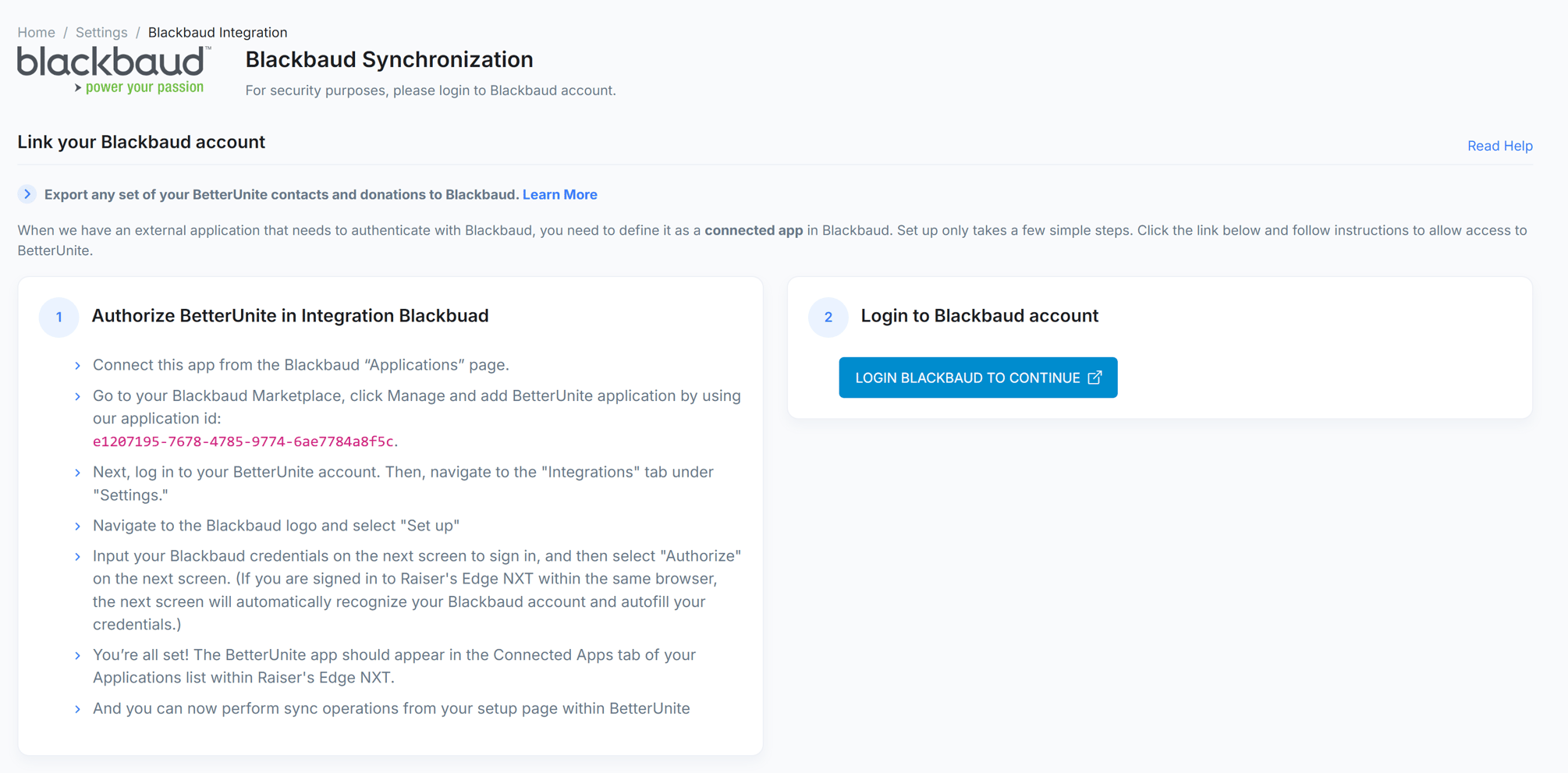 Blackbaud Integration Guide