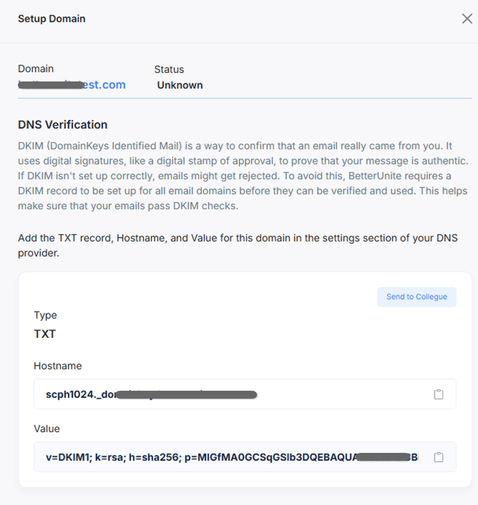 Email Sending Domains