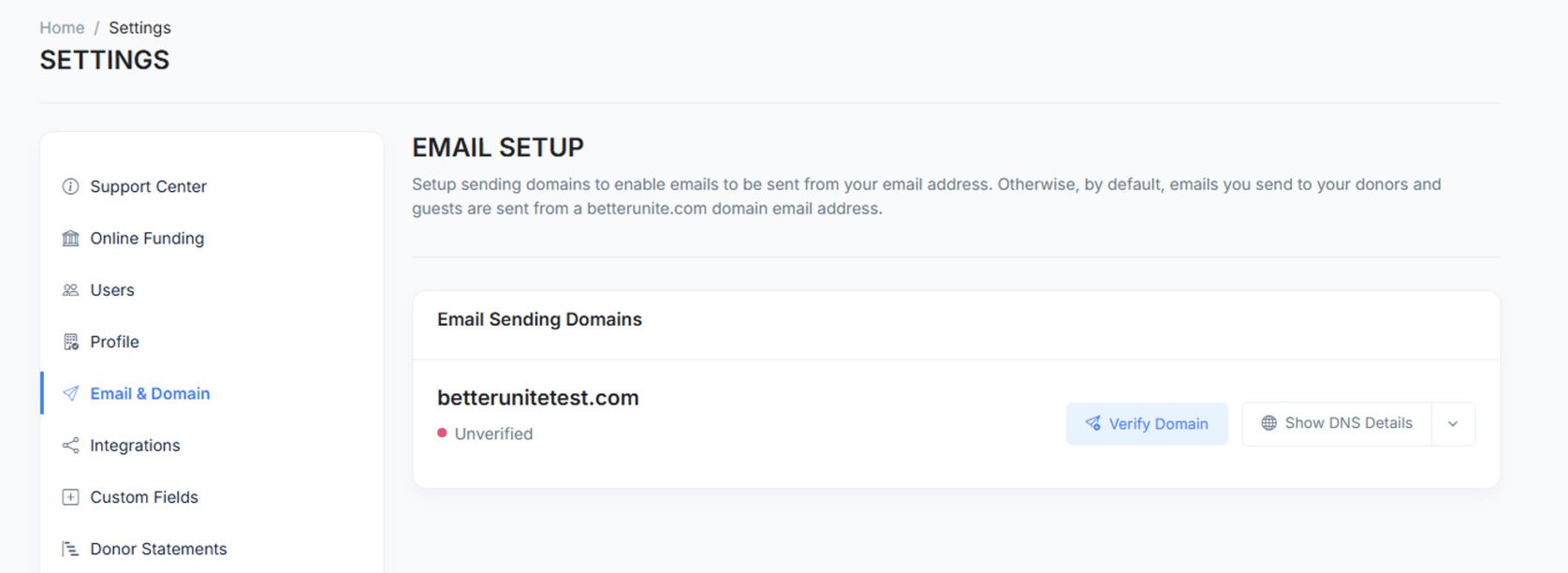 Email Sending Domains