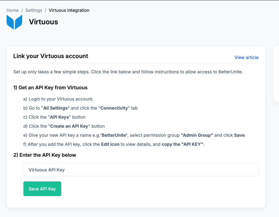 Virtuous Integrations