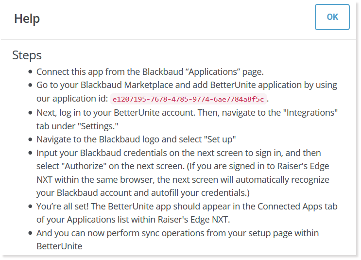 Setup Blackbaud Integration