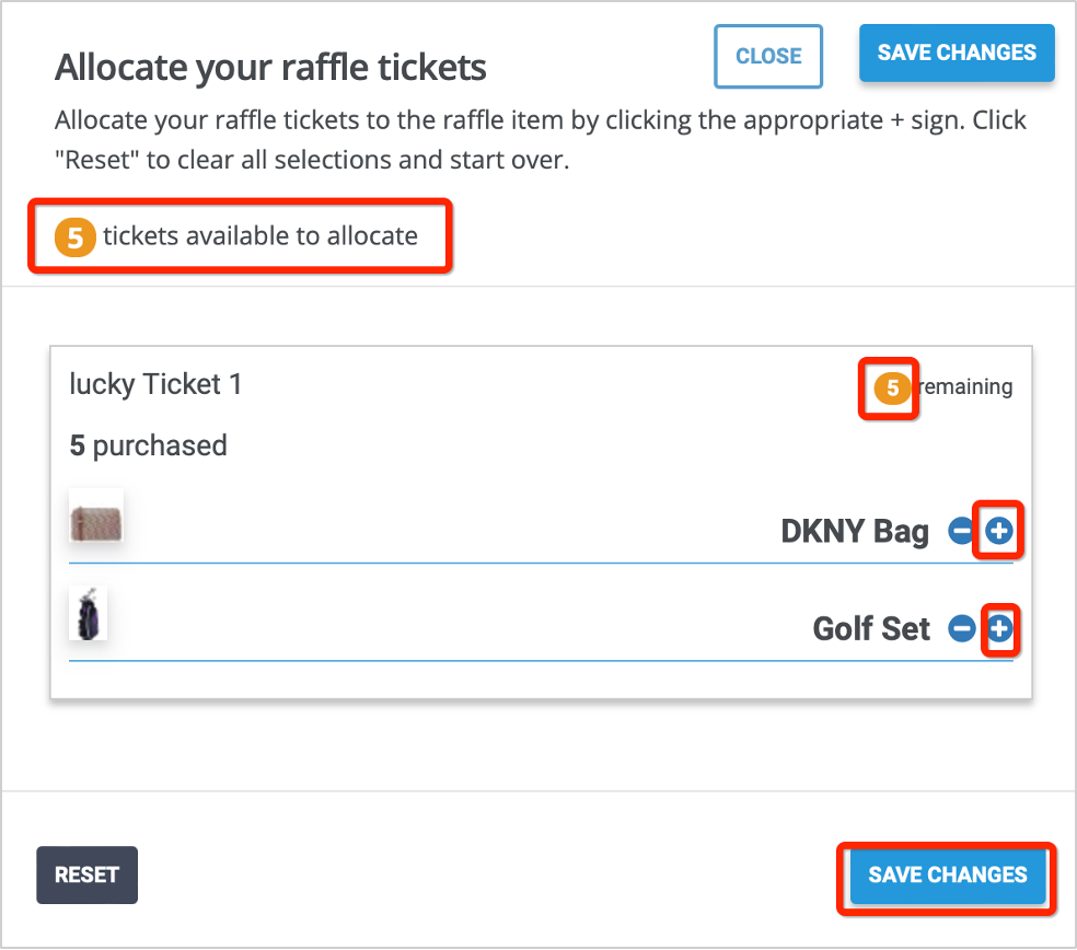 How admins assign or allocate Raffle Tickets