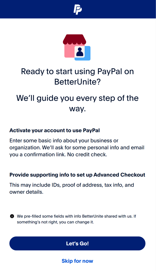 PayPal Sign Up