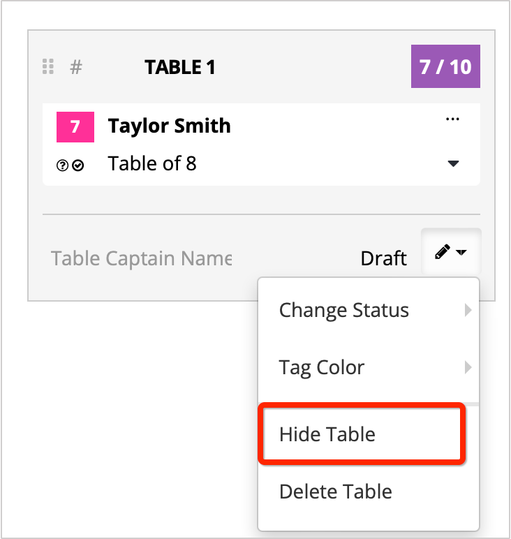 Table Management